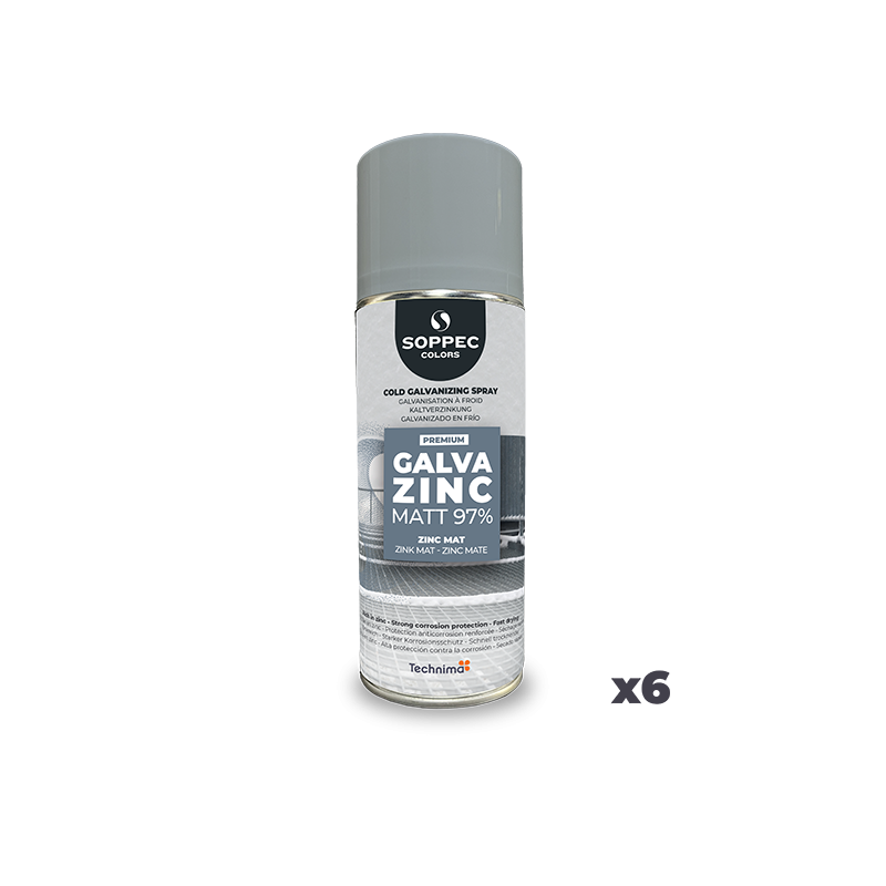 Cold Galva Zinc Matt 97% Spray Paint - SOPPEC | Technima